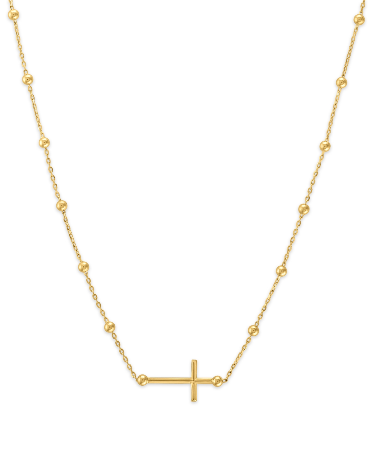 Click here for Macys Beaded Chain Necklace in 10k Gold - Yellow G... prices