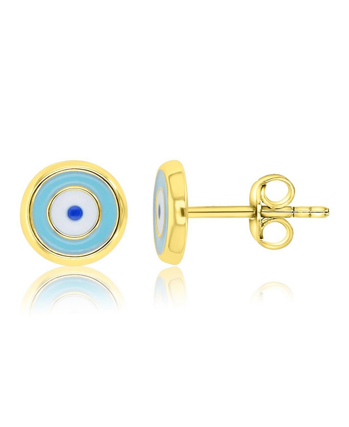 Click here for Macys Evil Eye Stud Earrings in 14k Yellow Gold Ov... prices