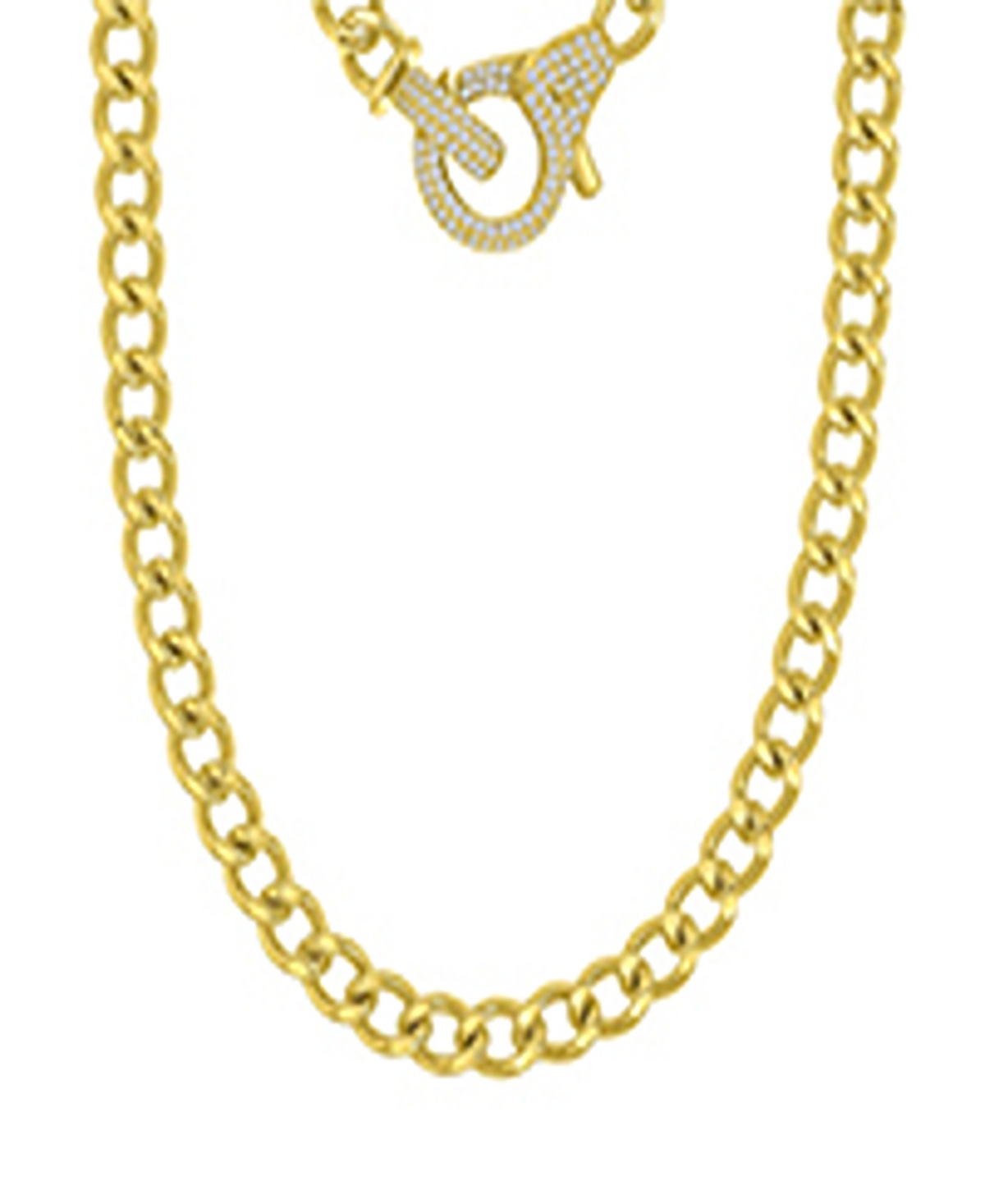 Click here for Macys Cubic Zirconia Cuban Chain Necklace in Rhodi... prices