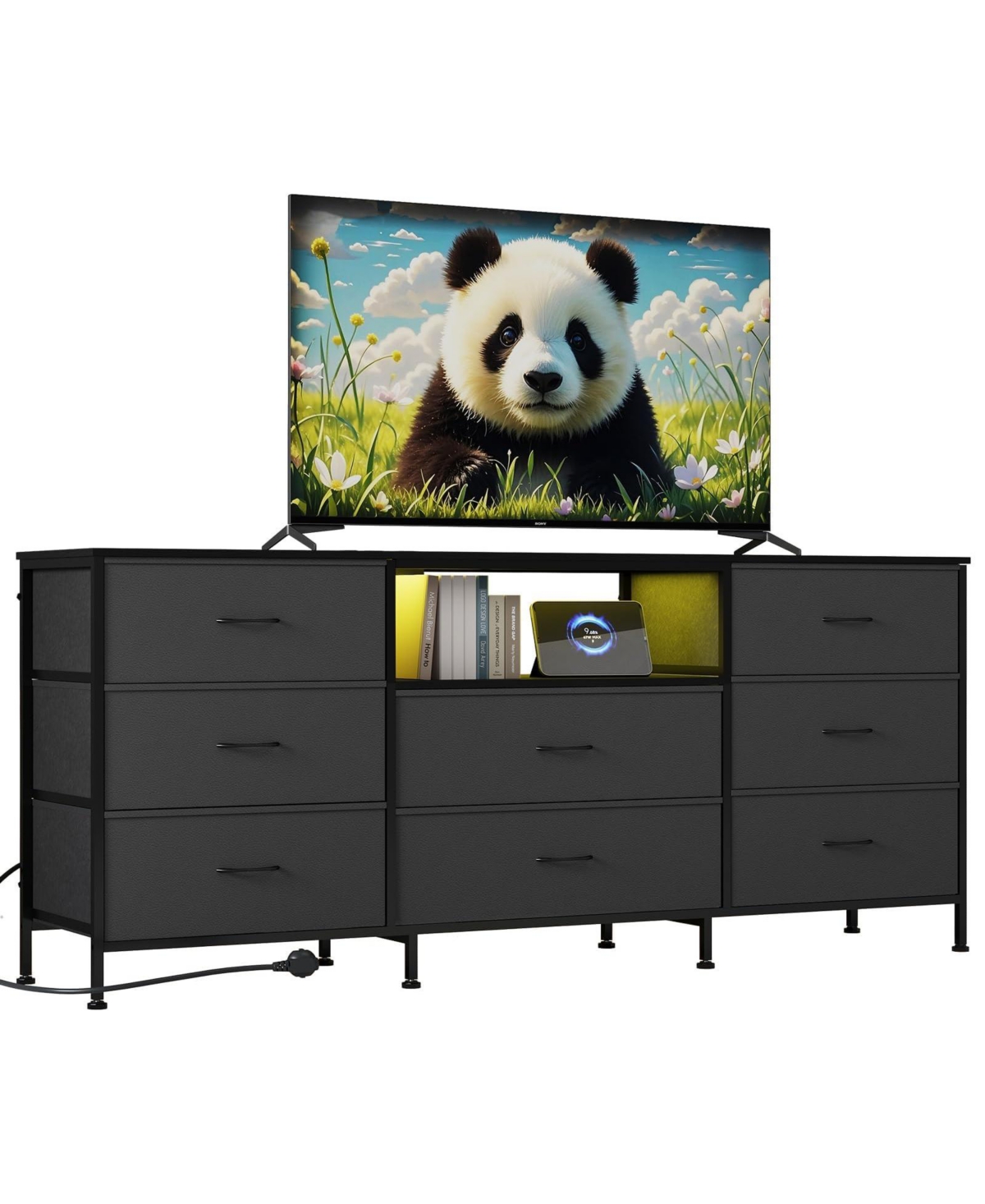 Click here for gaomon 63" Tv Stand with 8 Fabric Drawers and... prices