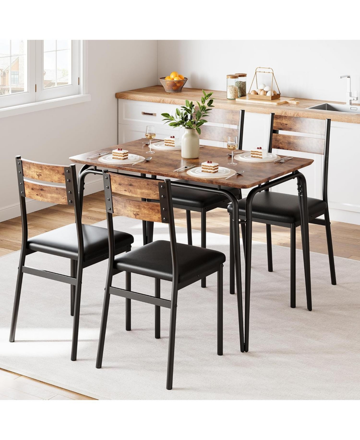 Click here for gaomon Dining Table Set for 4  Small Square Table... prices