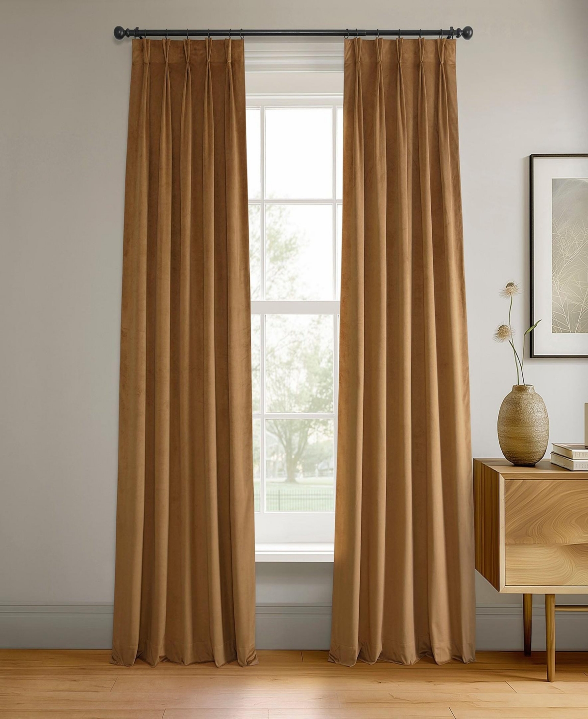 Click here for Half Price Drapes French Pleat Signature Velvet Bl... prices
