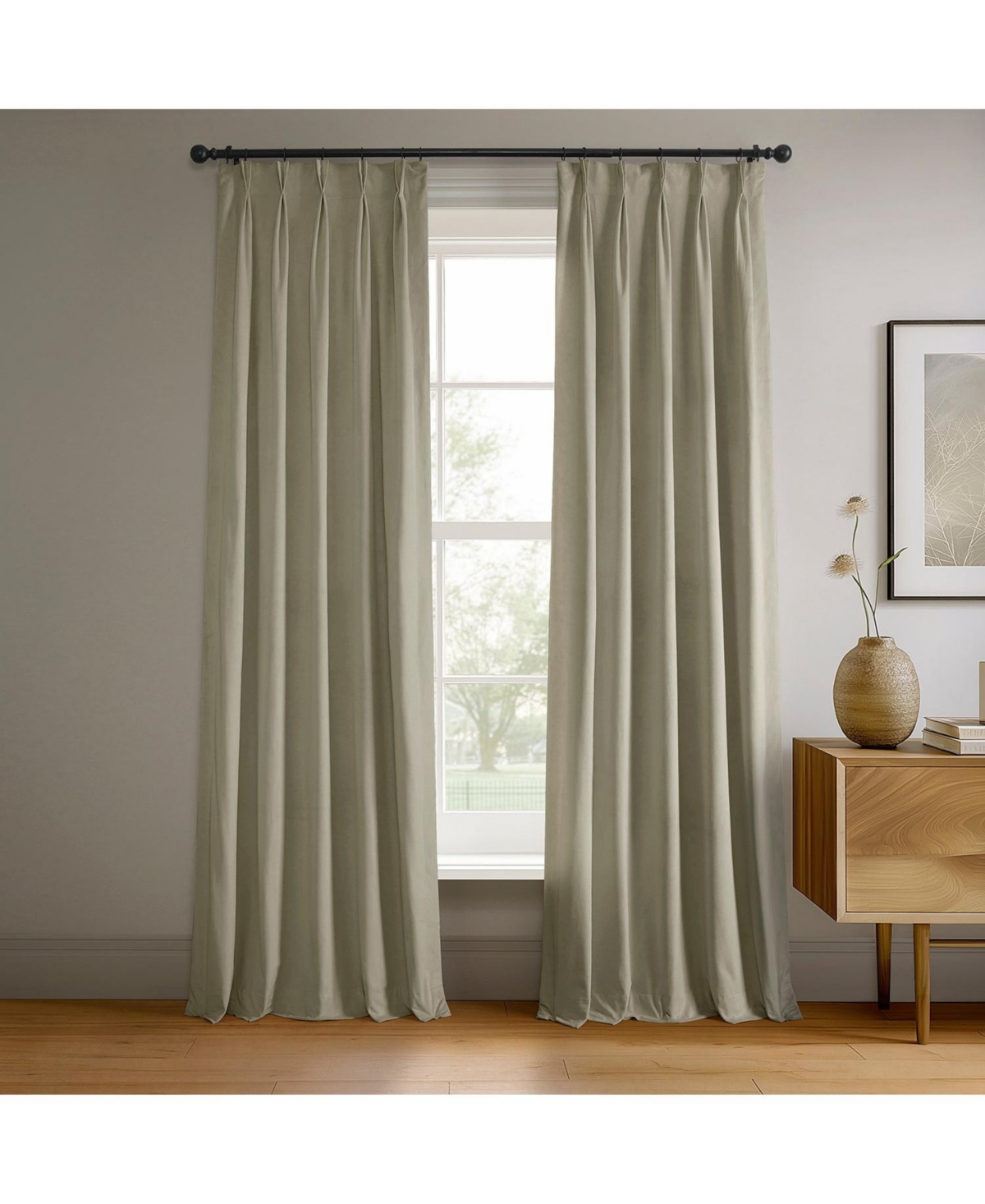 Click here for Half Price Drapes French Pleat Signature Velvet Bl... prices
