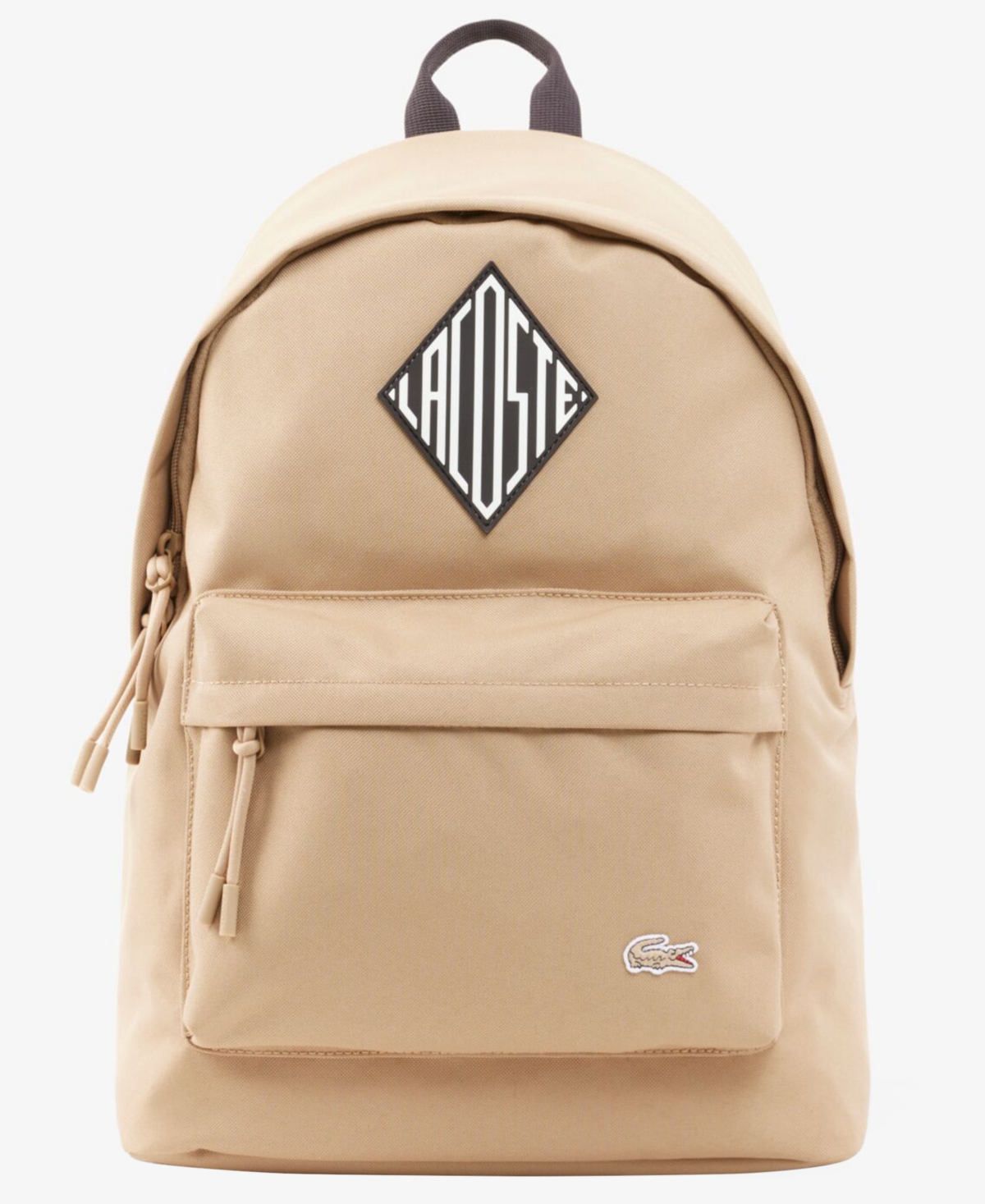Click here for Lacoste Unisex Logo Patch Backpack - Tan prices