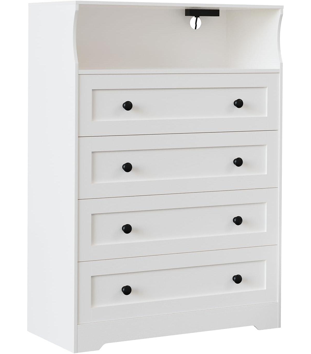 Click here for gaomon Tall 4 Drawer Wooden Dresser  Nightstand St... prices