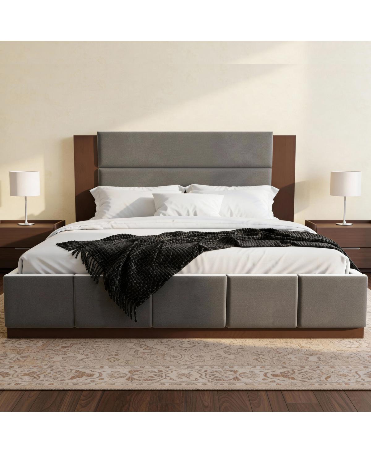 Click here for Streamdale Furniture Velvet Upholstered King Bed F... prices