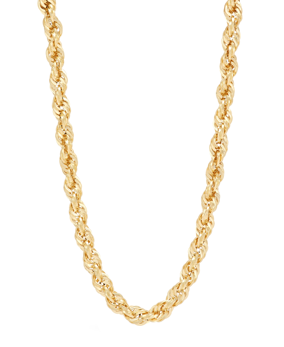 Click here for Macys Hollow Rope Chain Necklace in 14k Yellow Gol... prices