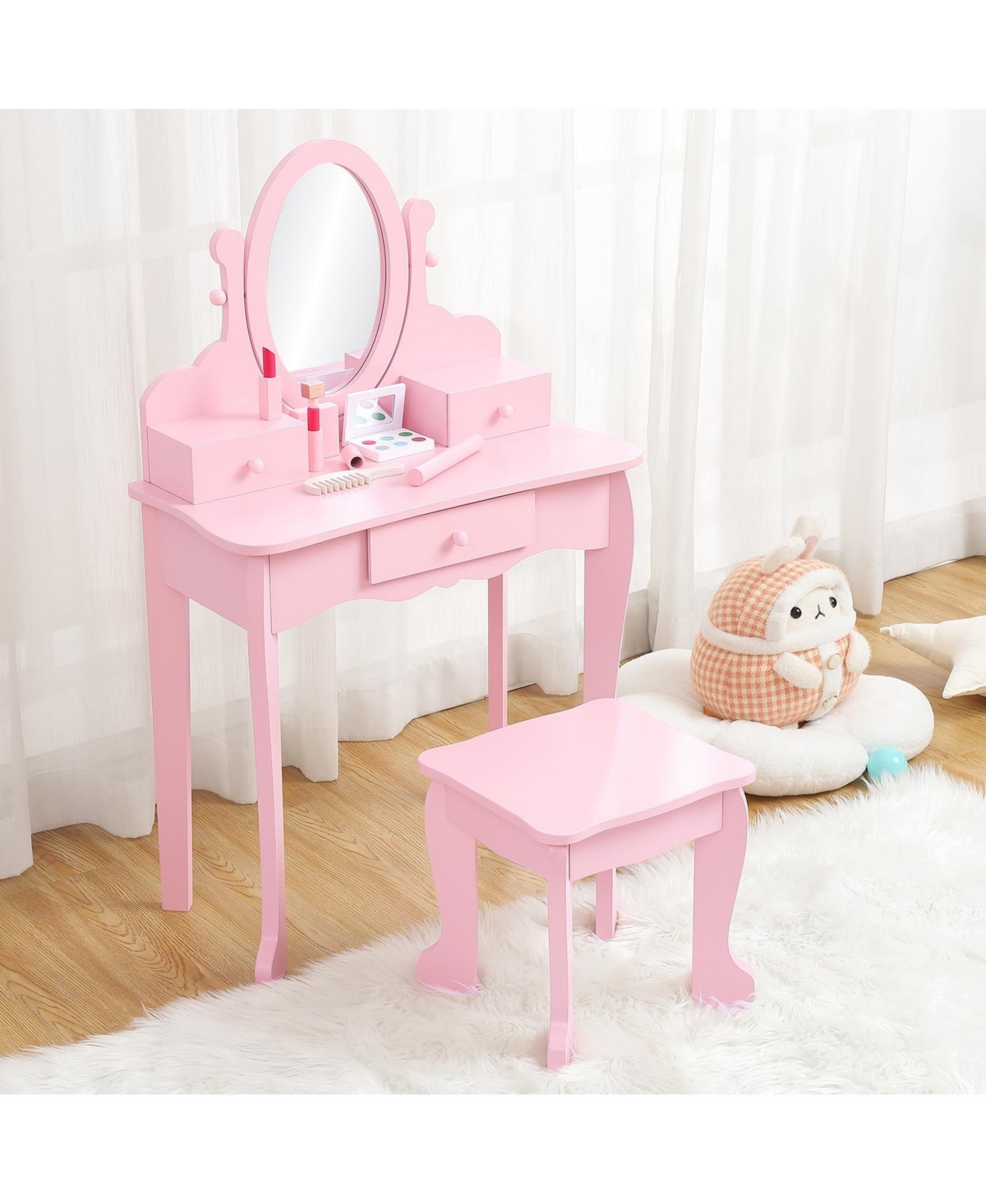 Click here for gaomon Kids Vanity Set with Adjustable Mirror & St... prices