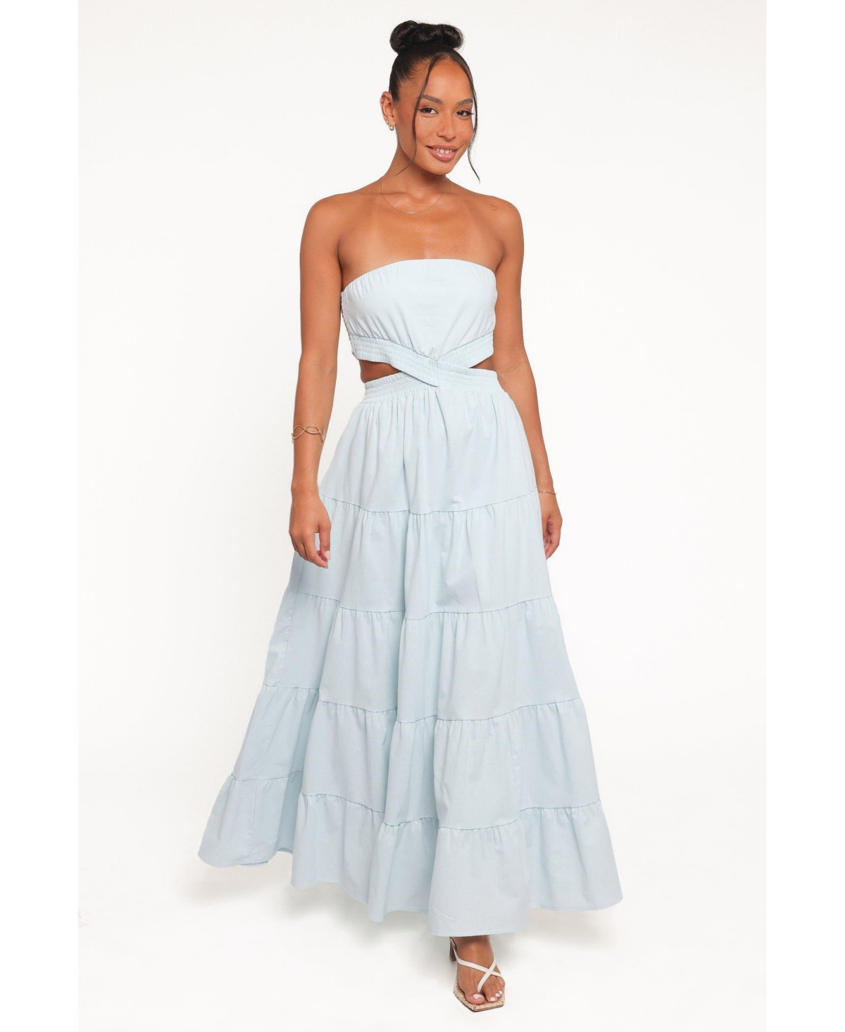 Click here for Petal and Pup Womens Cadence Strapless Maxi Dress... prices