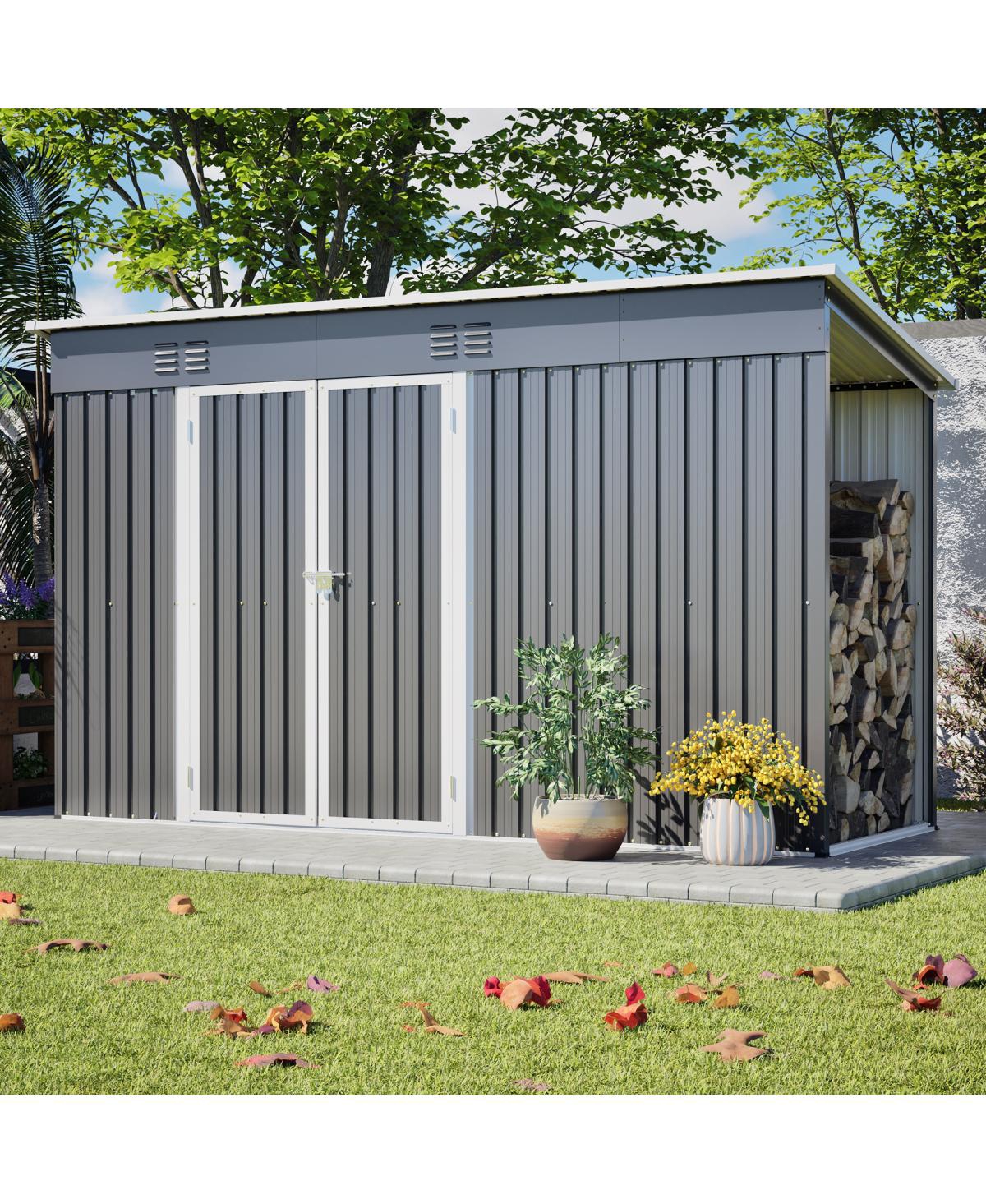 Click here for Streamdale Outdoor Metal Storage Shed with Lockabl... prices