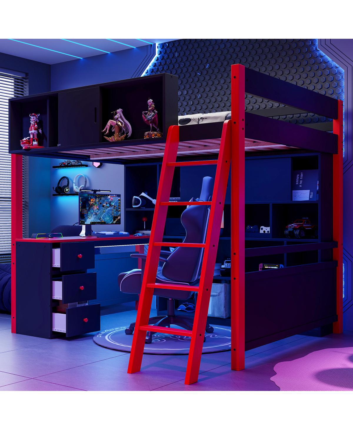 Click here for Streamdale Furniture Full Size Wood Loft Bed with... prices