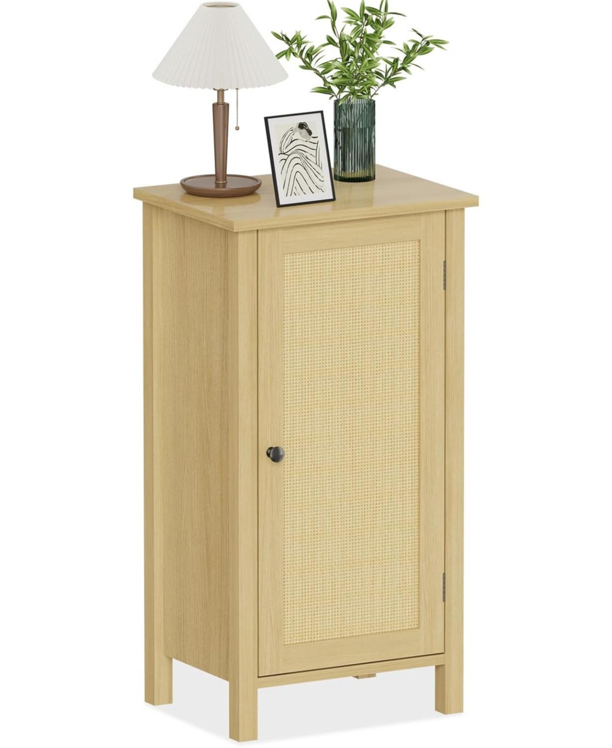 Click here for gaomon Bamboo Floor Cabinet with Woven Rattan Door... prices