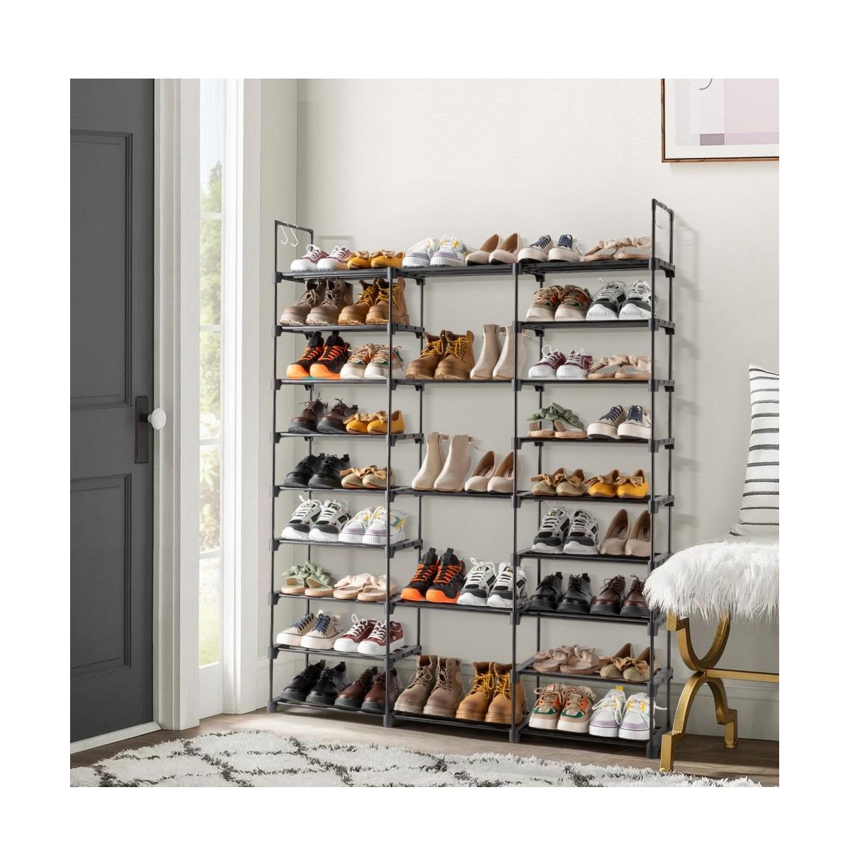Click here for gaomon 9-Tier Stackable Shoe Rack - Holds 50 Pairs... prices