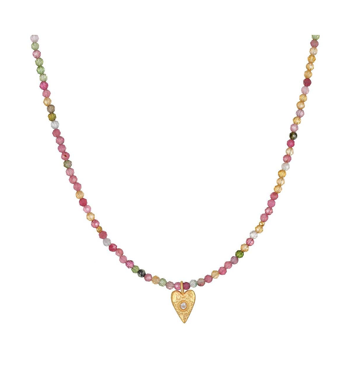 Click here for Satya Jewelry Aligned with Love Tourmaline Heart C... prices