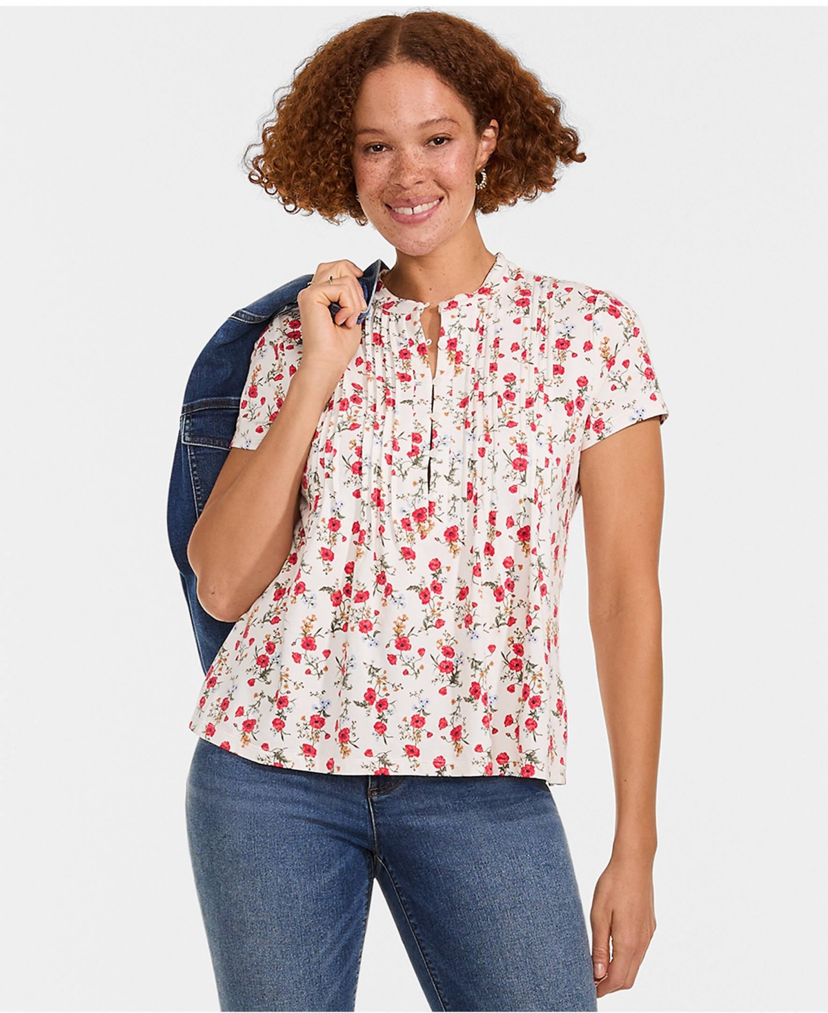 Click here for Lands End Womens Lightweight Jersey Button Pintuck... prices