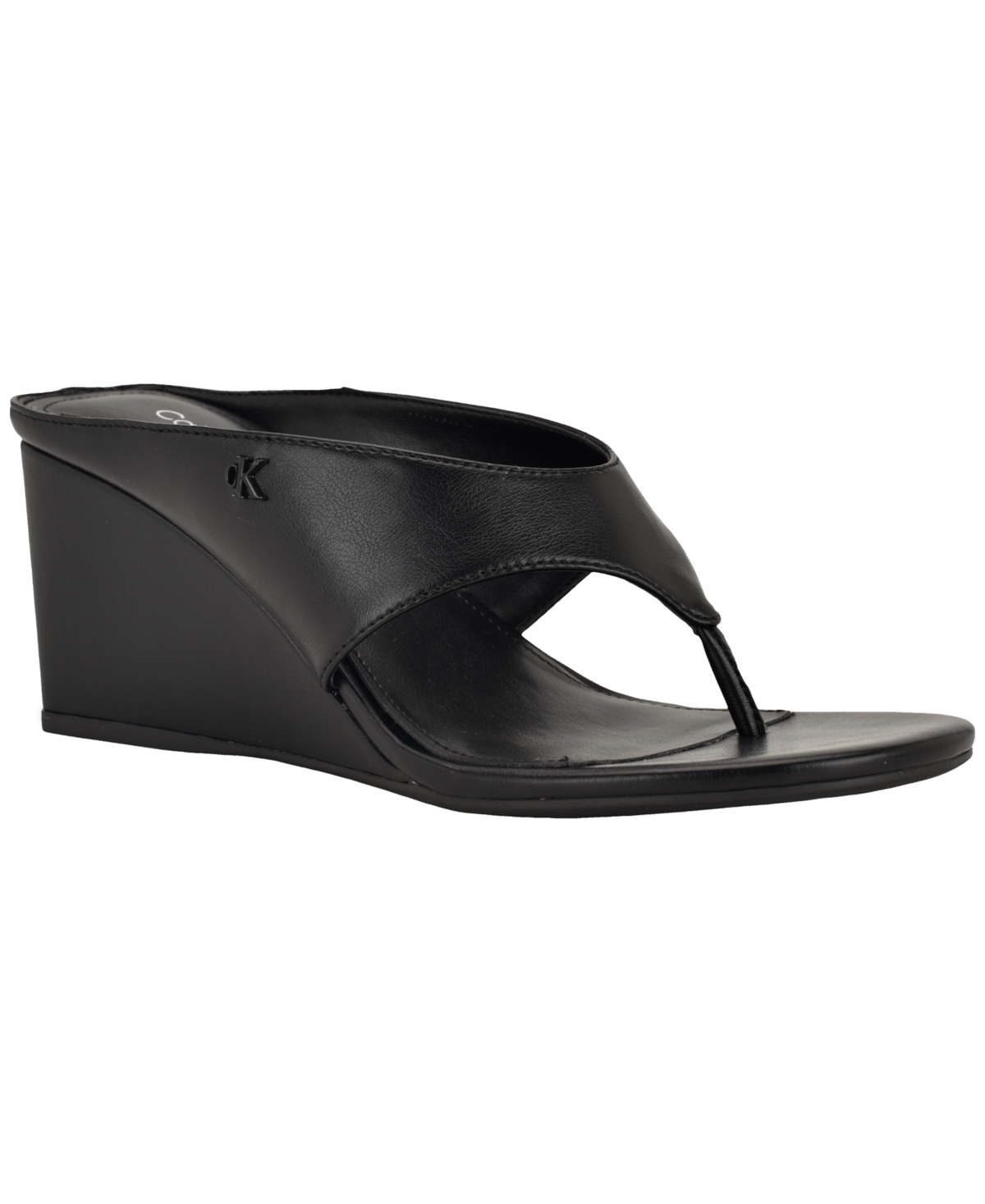 Click here for Calvin Klein Womens Marchela Slip-On Sandals - Bla... prices