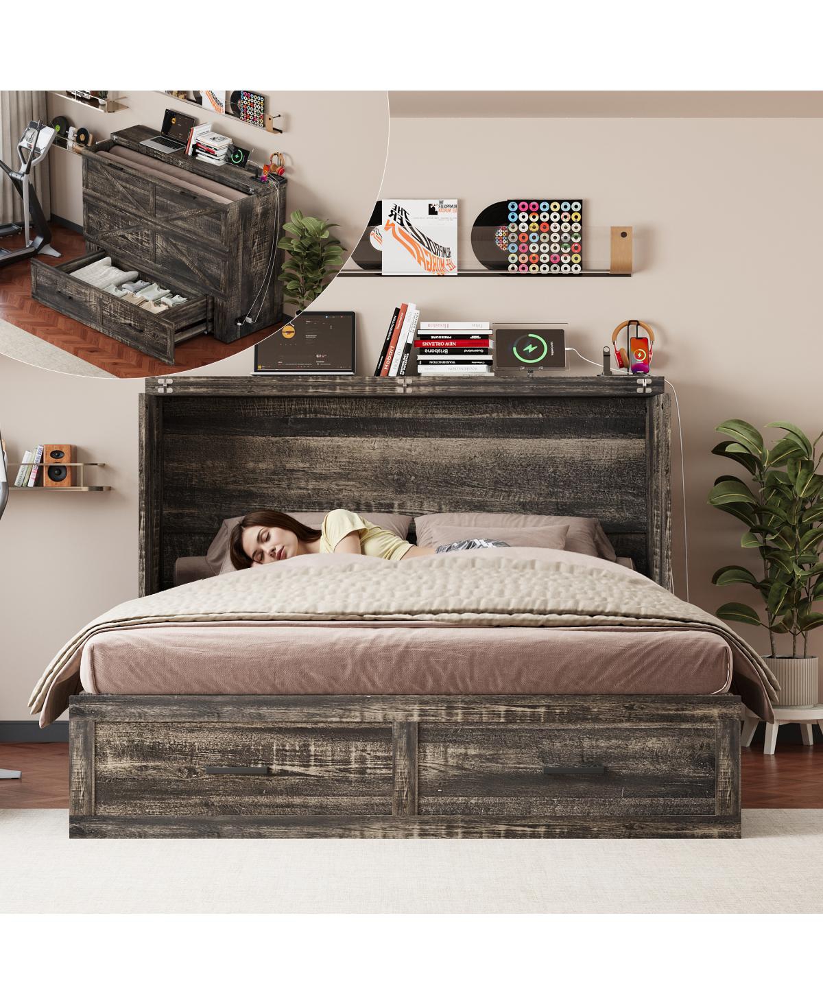 Click here for Streamdale Furniture Queen Murphy Bed w/Charging S... prices