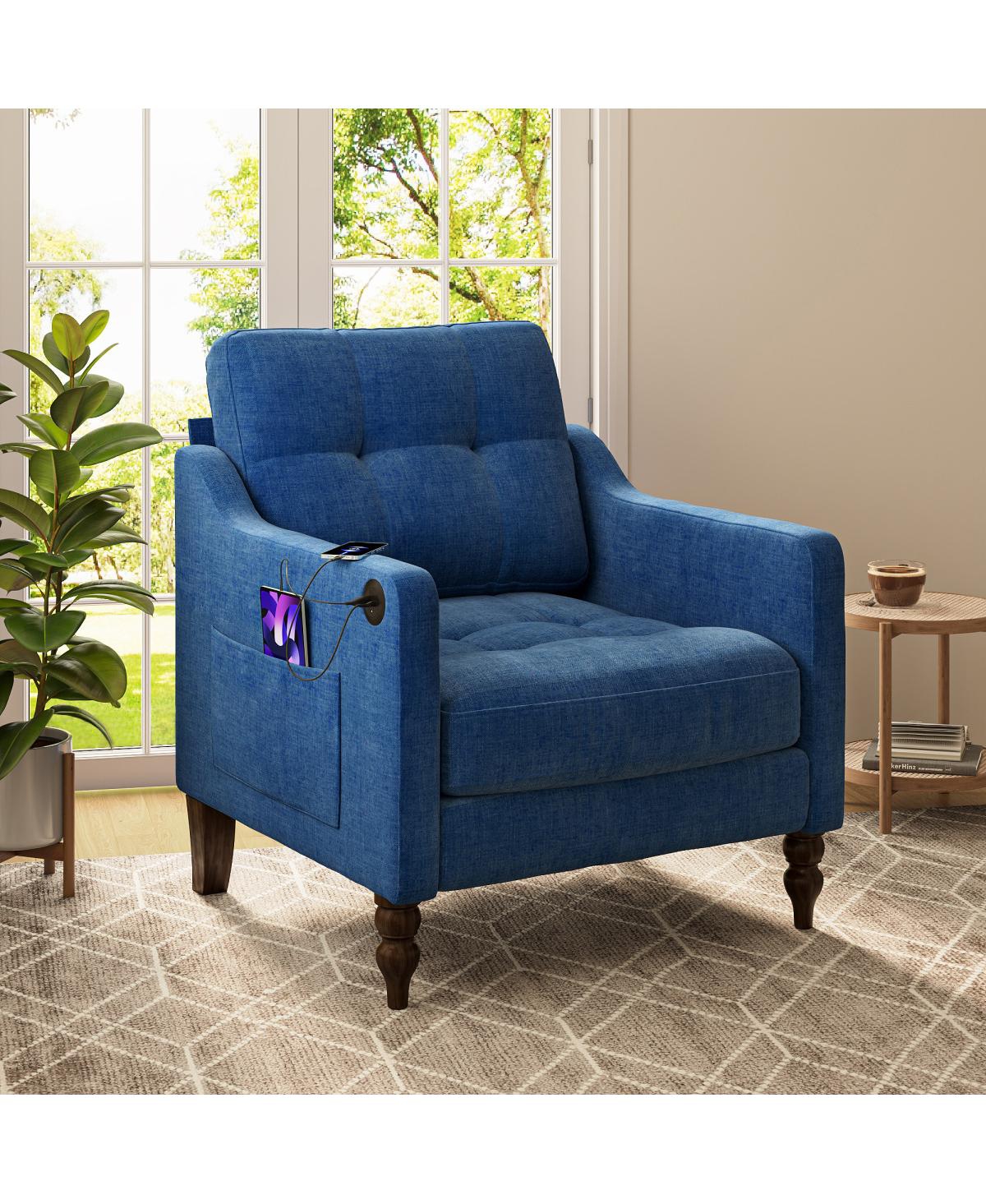 Click here for Streamdale Furniture Accent Chenille Chair w/Usb... prices