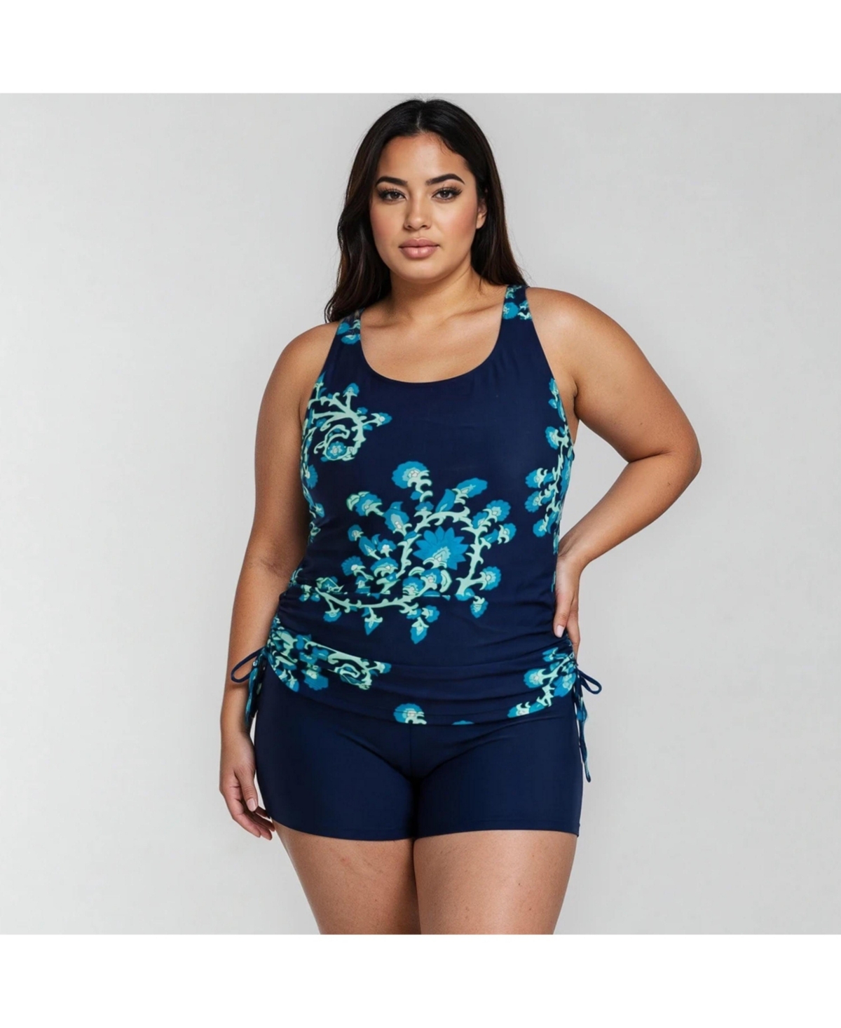 Click here for Calypsa Plus Size Maya Tankini Swim Top With Remov... prices