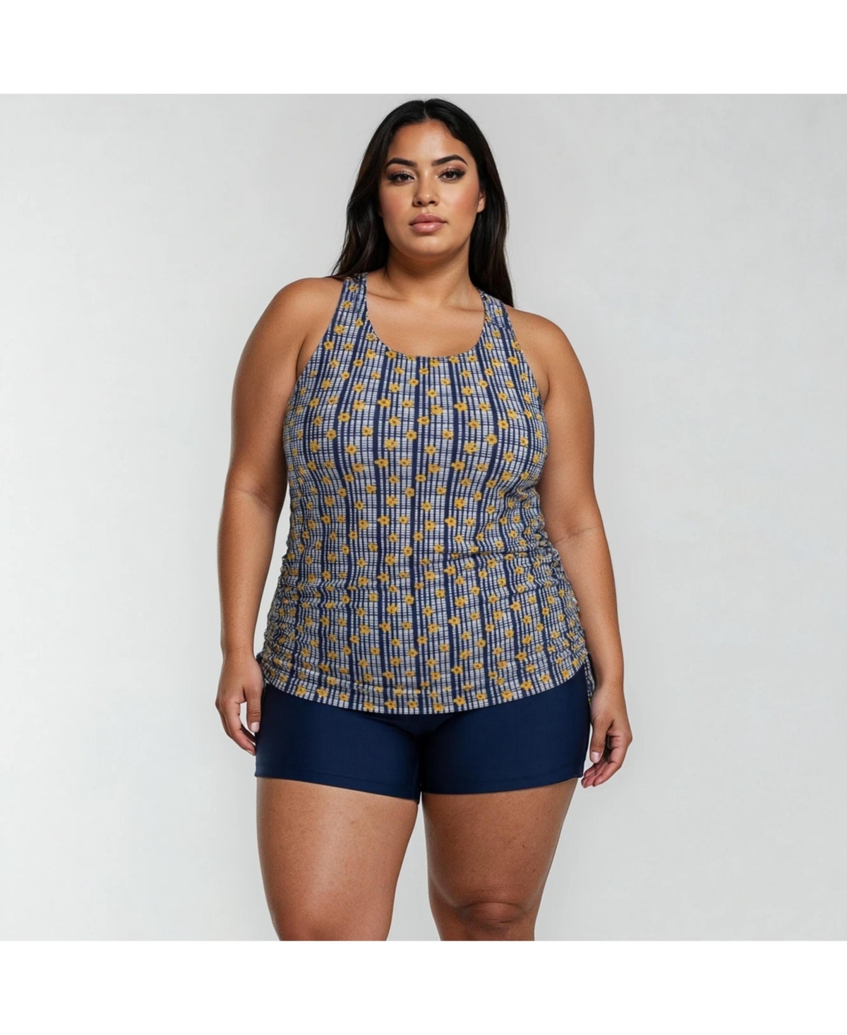 Click here for Calypsa Plus Size Maya Tankini Swim Top With Remov... prices