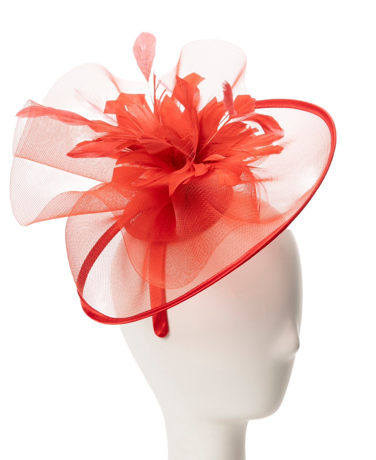 Click here for August Hats Net Fascinator Hat - Red prices