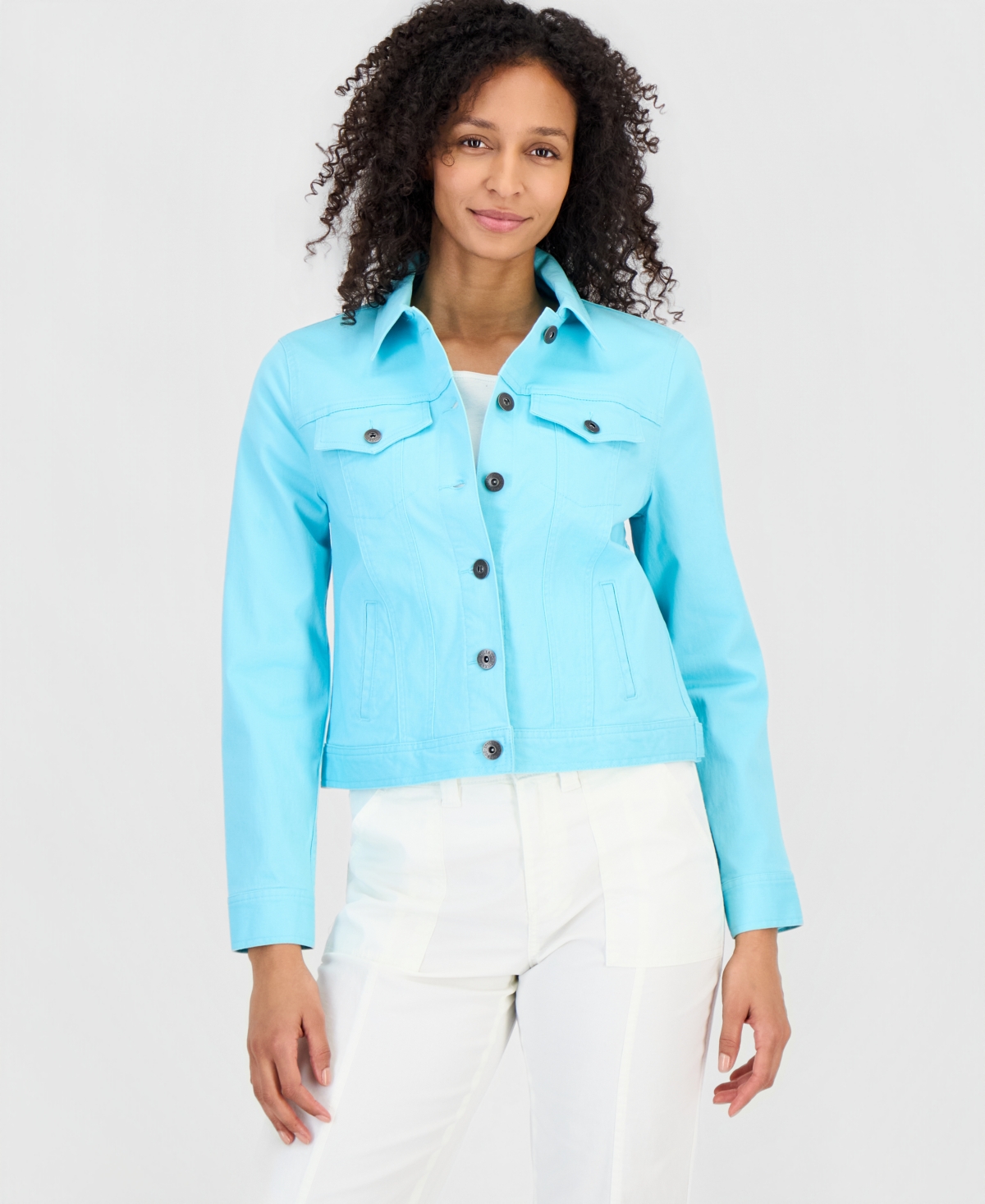 Click here for Style & Co Womens Classic Denim Jacket  Created fo... prices