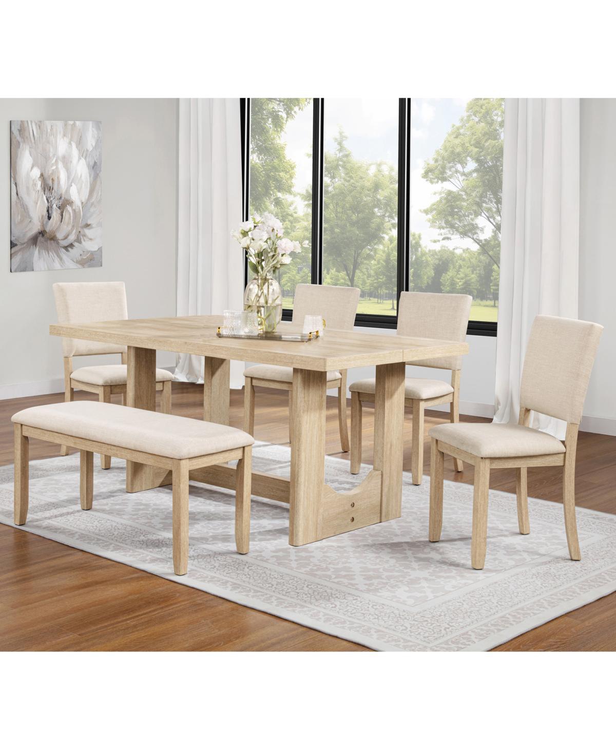 Click here for Streamdale Furniture 6-Piece Dining Table Set with... prices