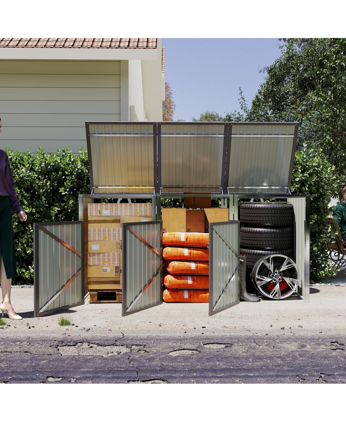 Click here for Streamdale Furniture Garbage Bin Shed for 3 Cans... prices