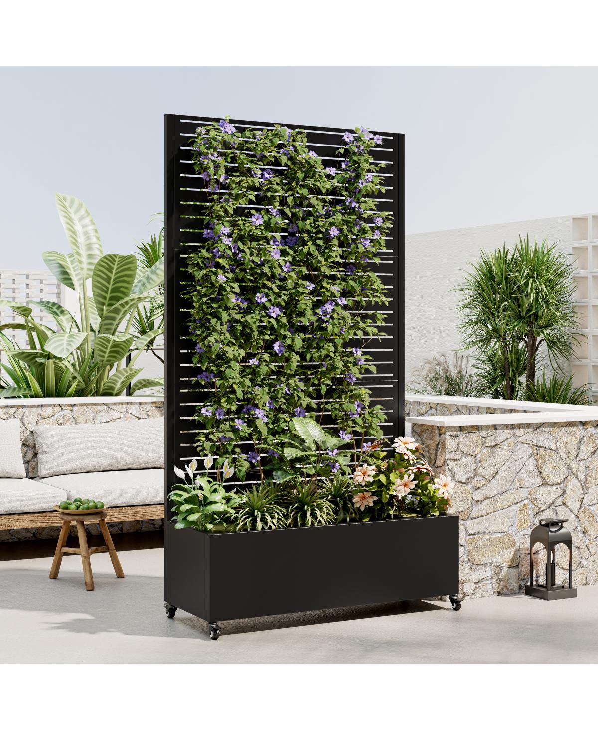 Click here for Streamdale Furniture Metal Planter Box with Trelli... prices