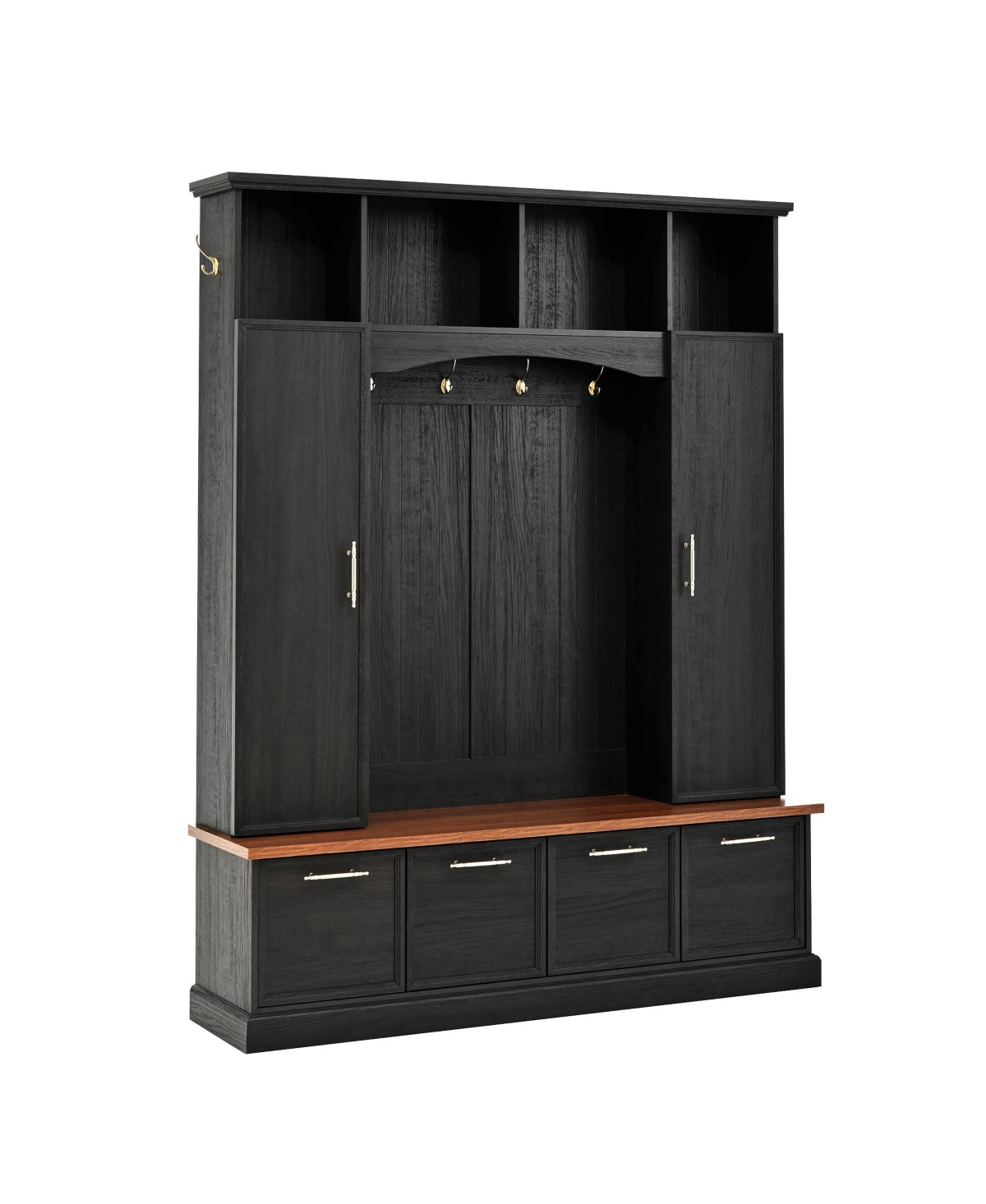 Click here for Clihome Wide Hall Tree Bench with Golden Hooks for... prices