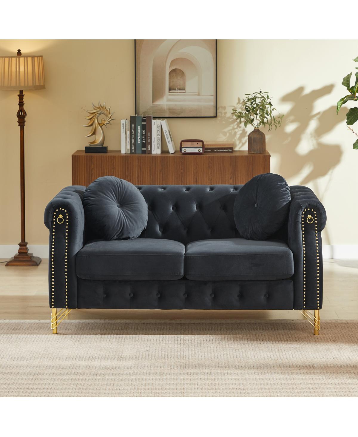 Click here for Streamdale Furniture Velvet Chesterfield Sofa with... prices