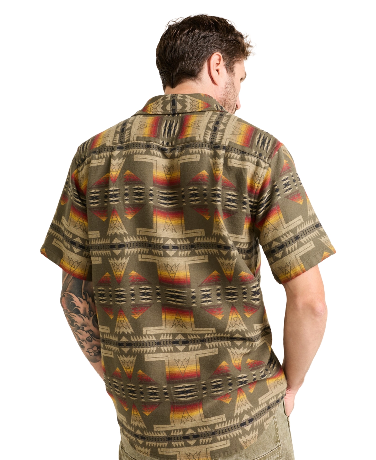 Click here for Pendleton Mens Short-Sleeve Shirt - Ponderosa Gree... prices