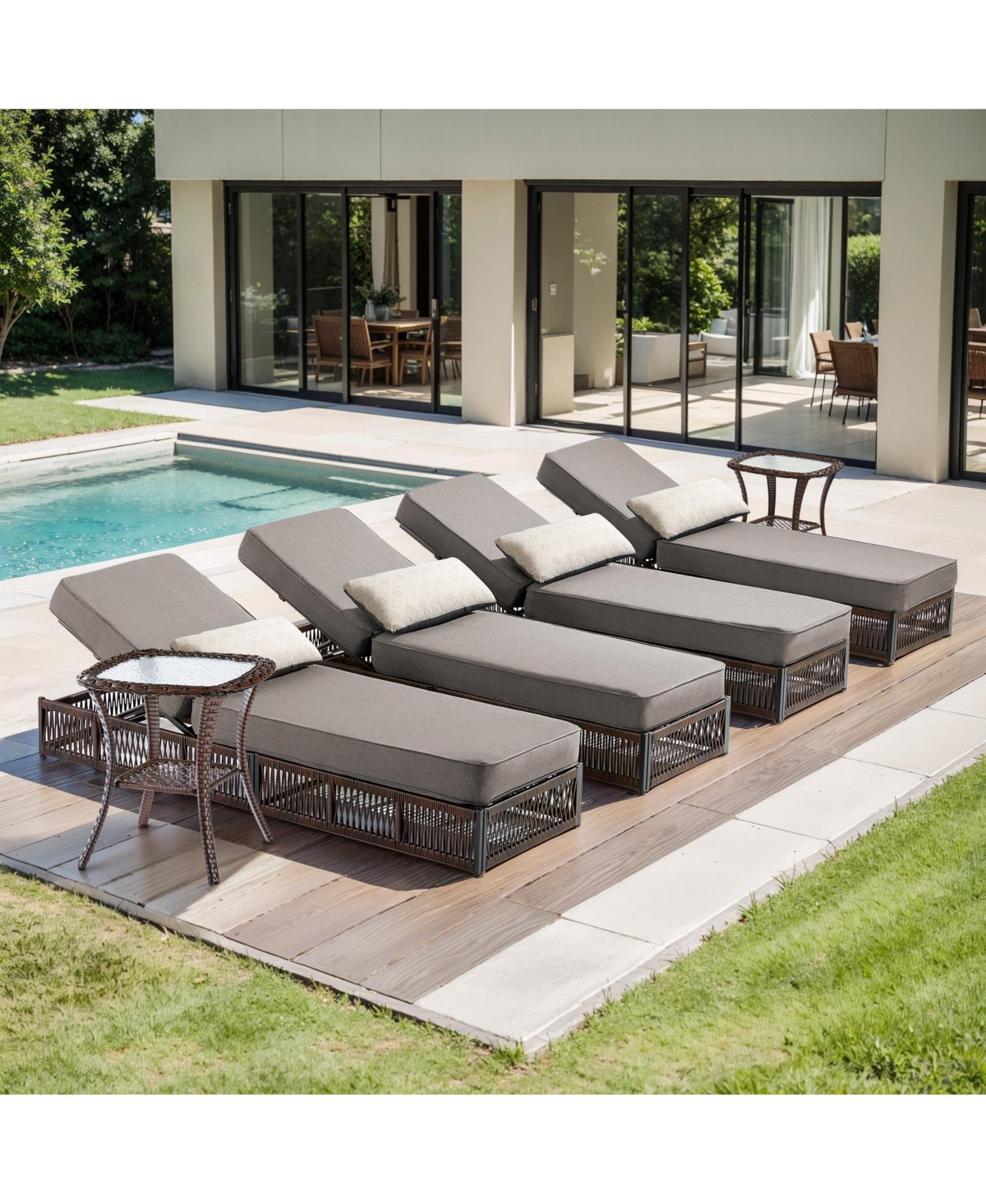 Click here for Gymojoy 6-Piece Wicker Outdoor Chaise Lounge with... prices