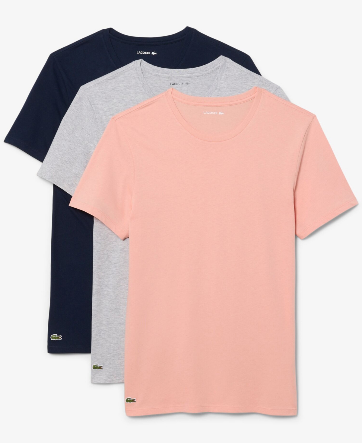 Click here for Lacoste Mens 3-Pack Slim Fit Crewneck T-Shirts - M... prices