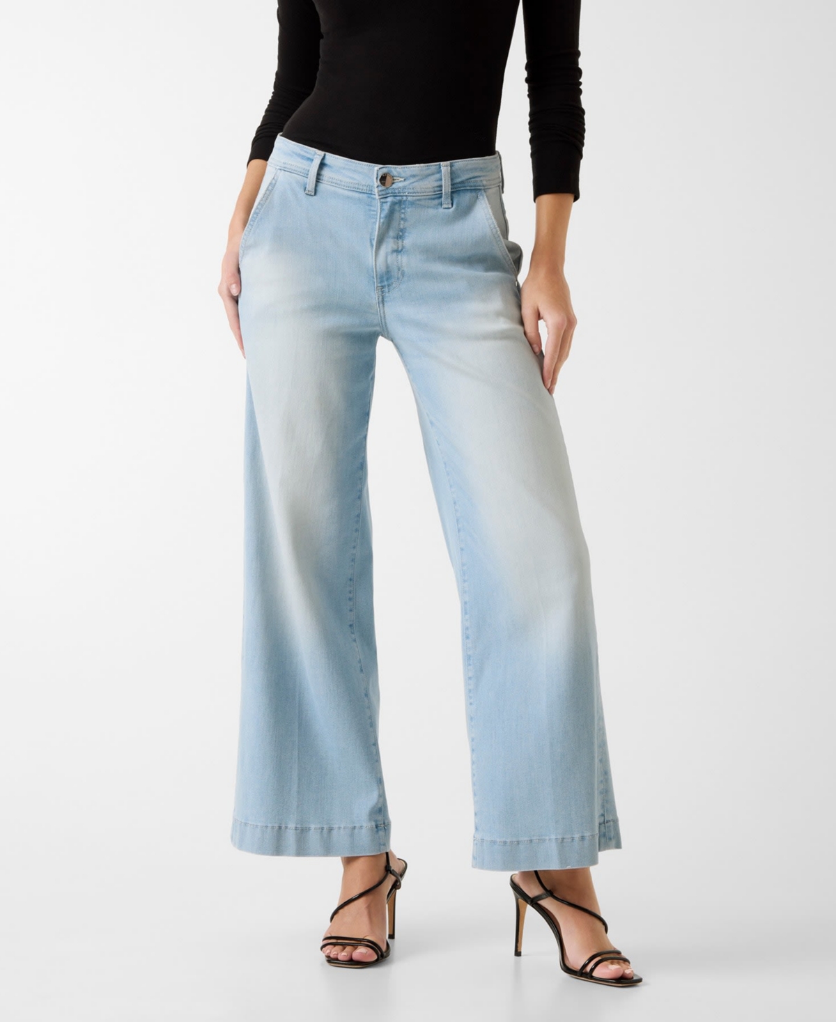 Click here for Guess Womens Zoya Wide Leg Jeans - Colonial Light prices
