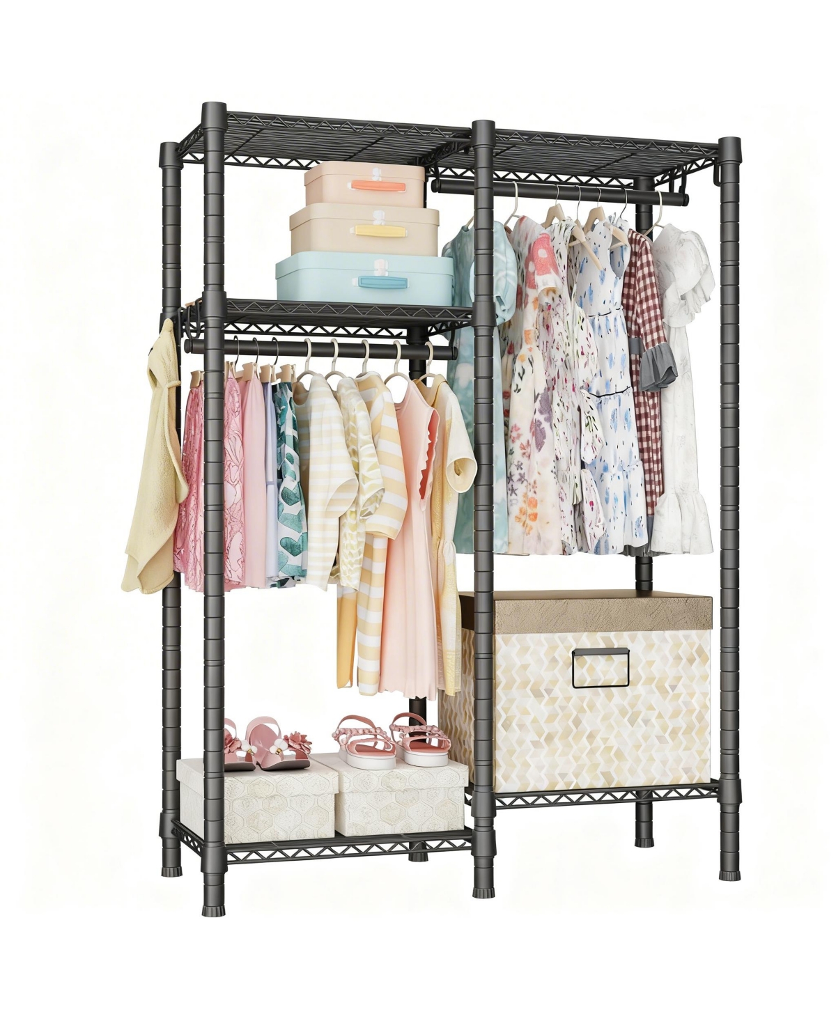 Click here for Yigii 4-Tier Portable Metal Garment Rack for Small... prices