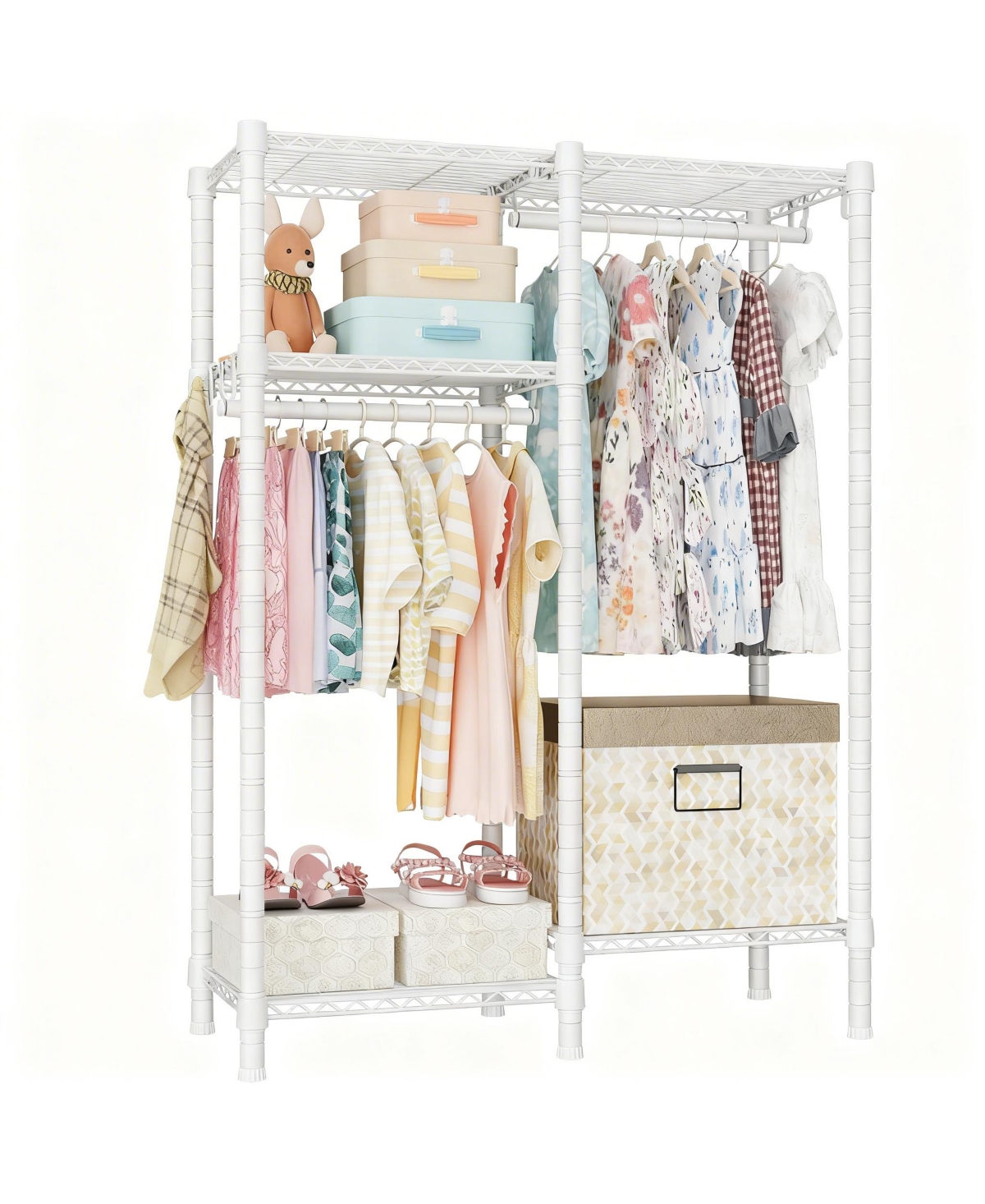 Click here for Yigii 4-Tier Portable Metal Garment Rack for Small... prices