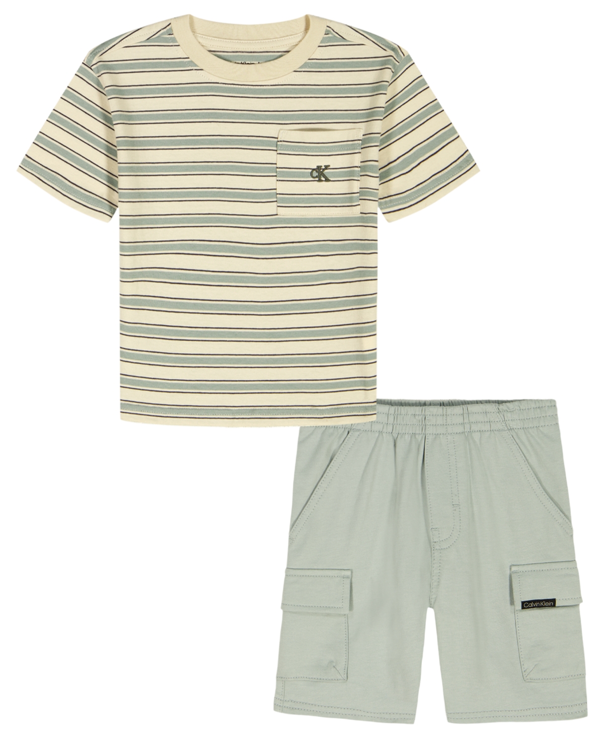 Click here for Calvin Klein Boys 2T-7 Relaxed Multi-Stripe T-Shir... prices