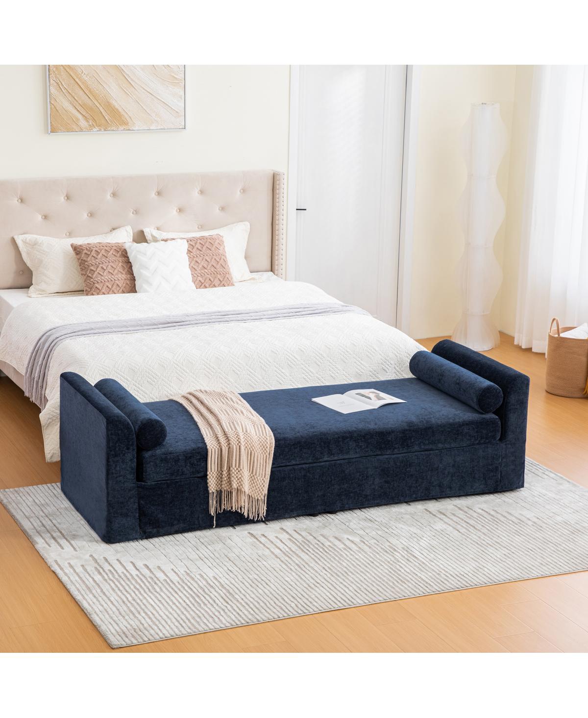 Click here for Streamdale Furniture Modern Chenille Chaise Lounge... prices