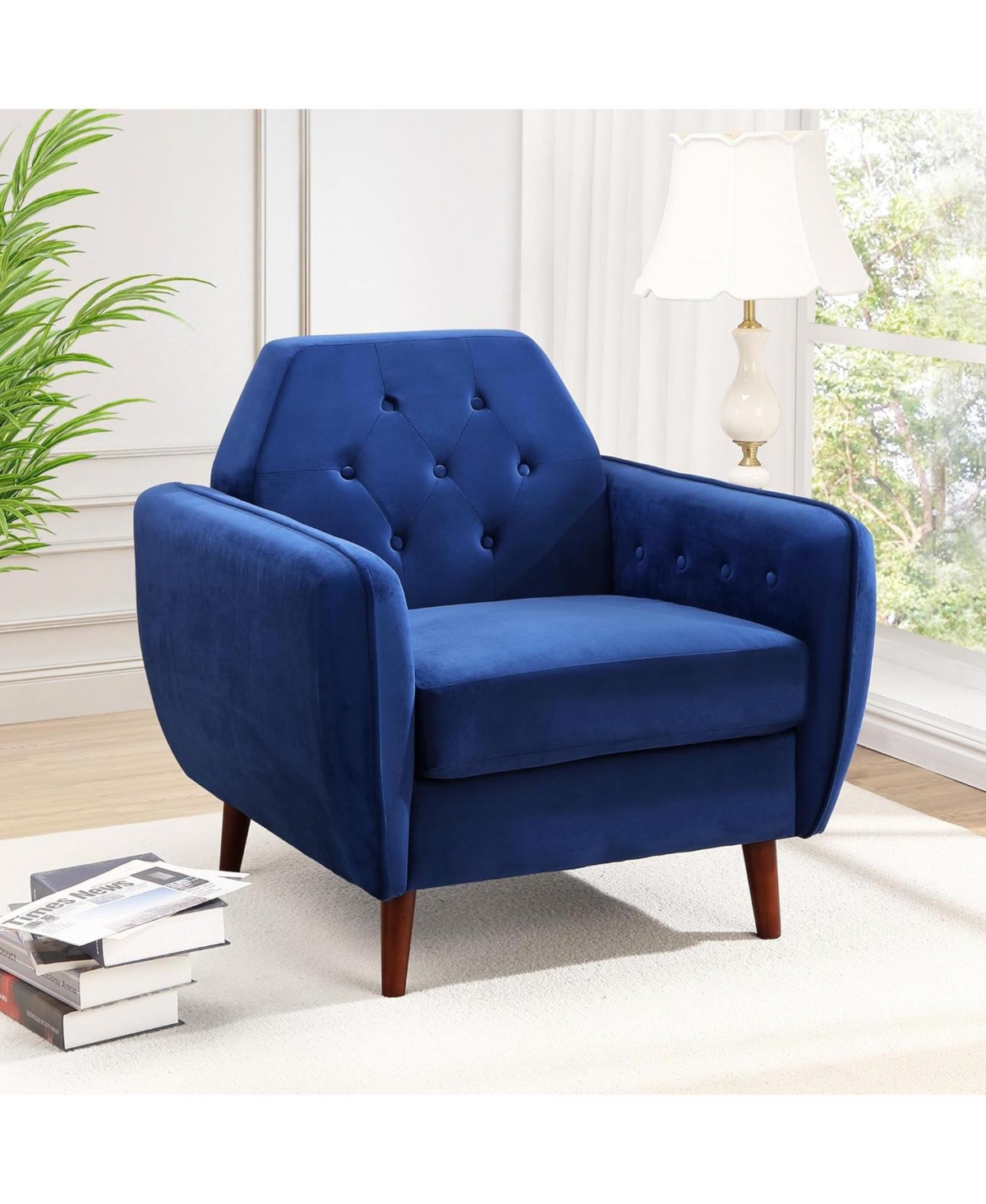 Click here for gaomon Velvet Accent Chair  Upholstered Armchair w... prices