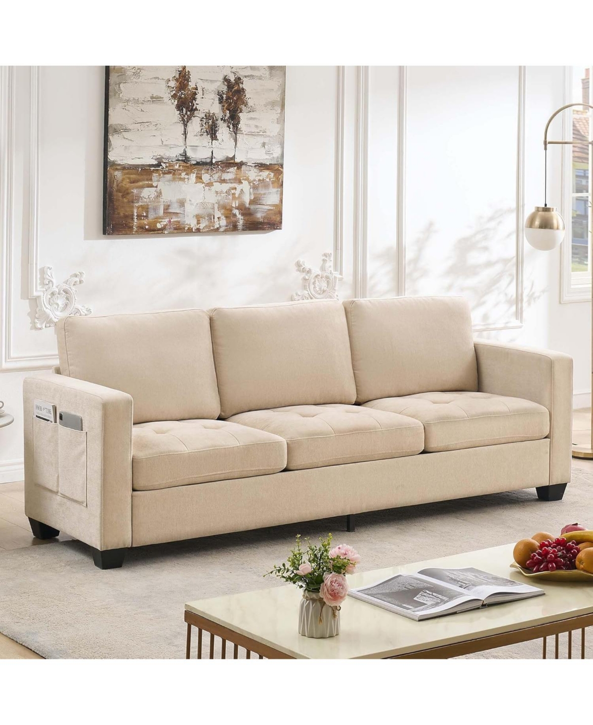 Click here for gaomon 3 Seat Sofa Couch  89 Chenille Fabric Uphol... prices