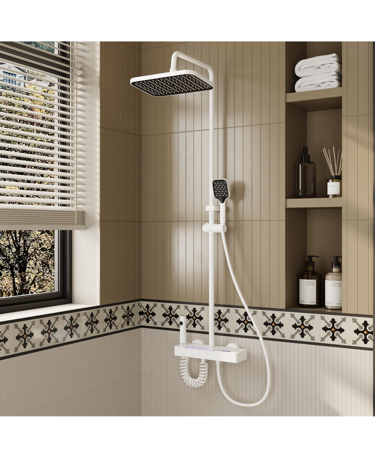 Click here for Lalahoo 4 in 1 Shower Faucet System With Led Tempe... prices