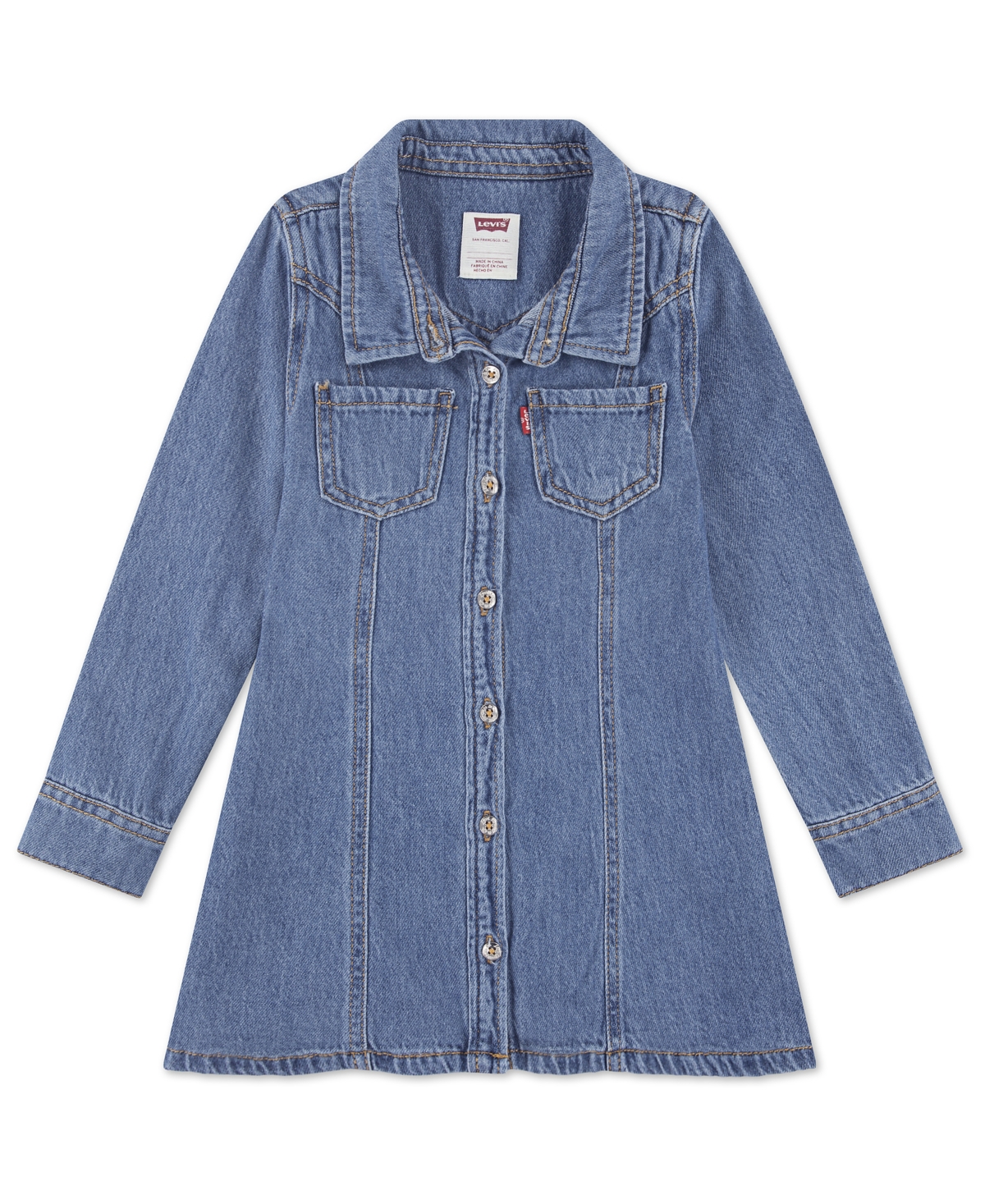 Click here for Levis Toddler Girls 2T-5T Western Denim Shirt Dres... prices