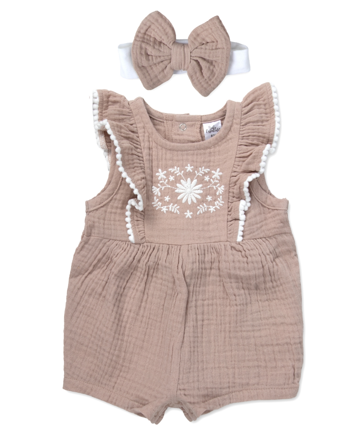 Click here for Baby Essentials Baby Girls Floral Romper & Headban... prices