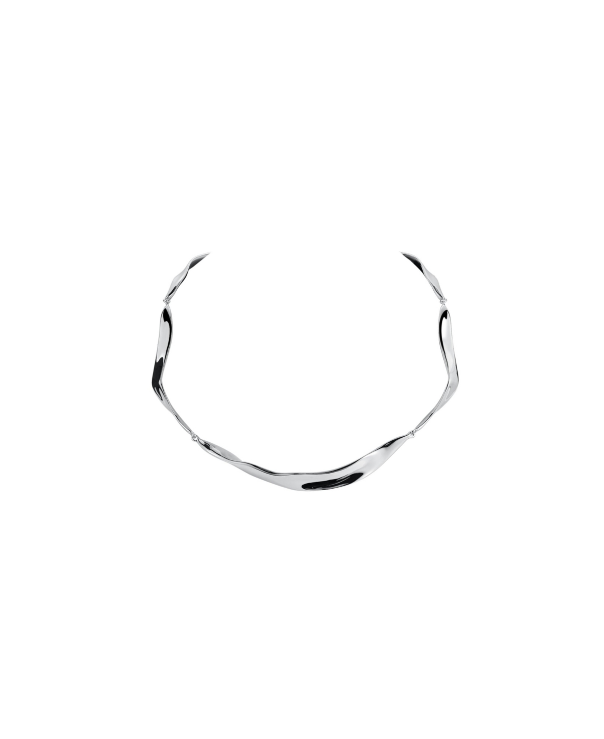 Click here for Retro Chic Ripple Necklace - Silver prices