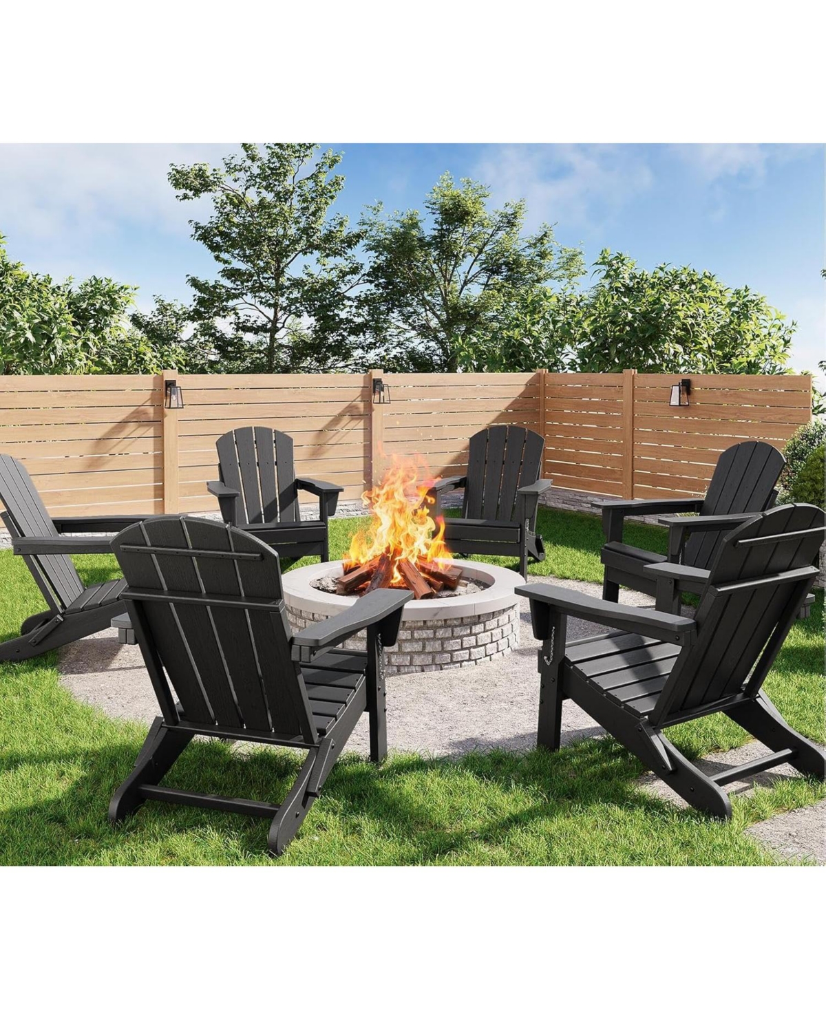 Click here for Gaomon Folding Adirondack Chairs Set of 6  Hdpe Pl... prices