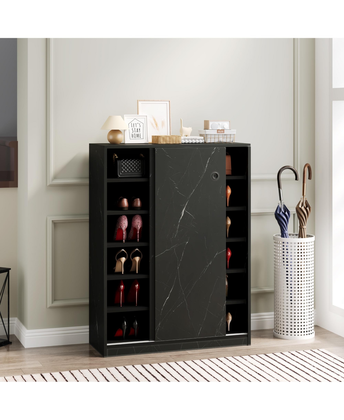 Click here for Rainsken 6 Tier Marble Texture Shoe Cabinet  Frees... prices