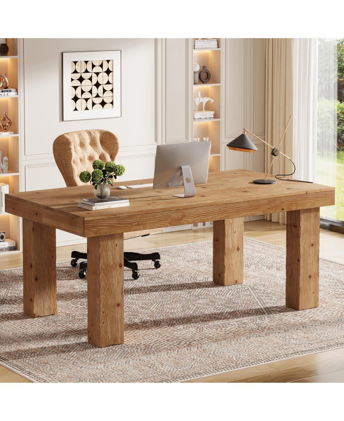 Click here for Tribesigns Solid Wood Executive Desk  Home Office... prices