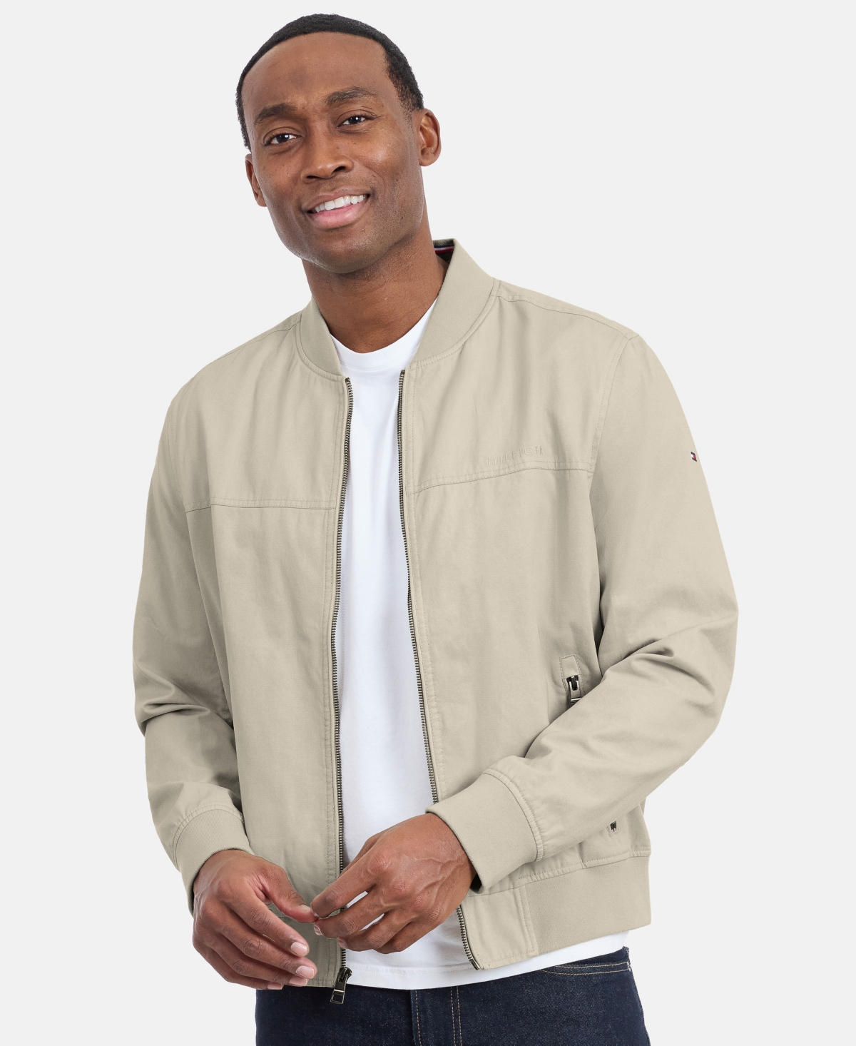 Click here for Tommy Hilfiger Mens Collared Bomber Jacket - Camel prices