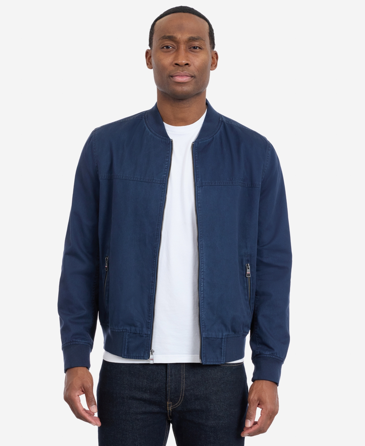 Click here for Tommy Hilfiger Mens Collared Bomber Jacket - Navy prices